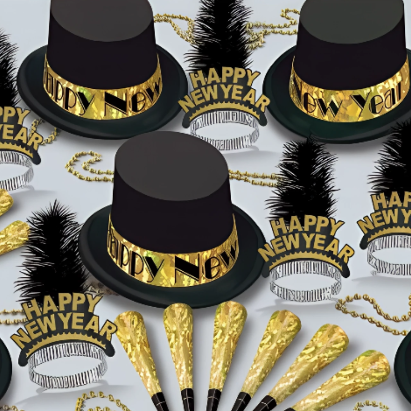 Kit Gold Top Hat 50pax – Party Land