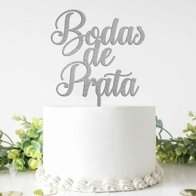 Topo de Bolo Bodas de Prata – Party Land